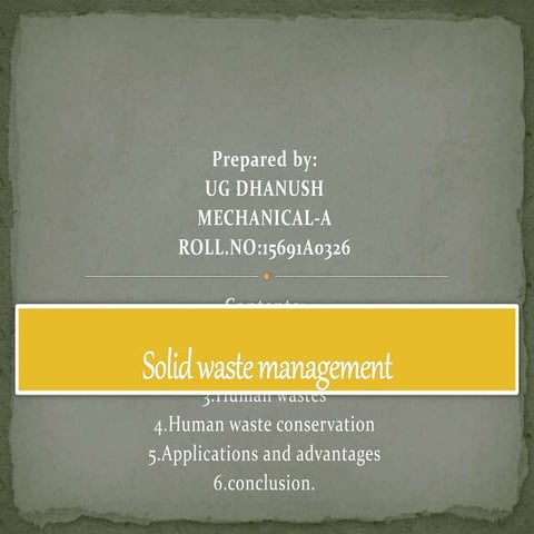 solid waste management | PPT