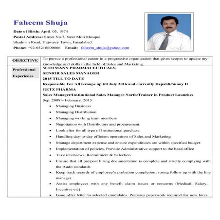 CV Faheem shuja | DOC