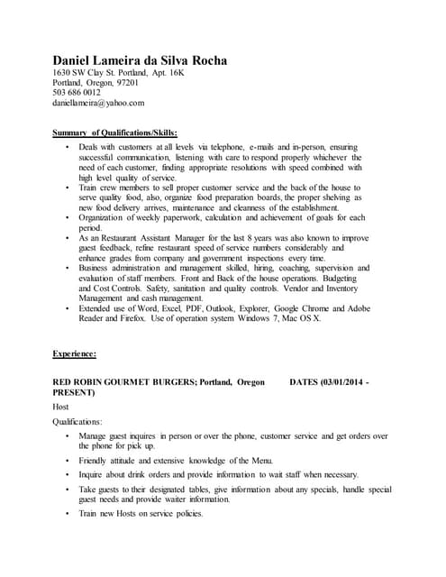 MARIA RESUME 2016 | PDF