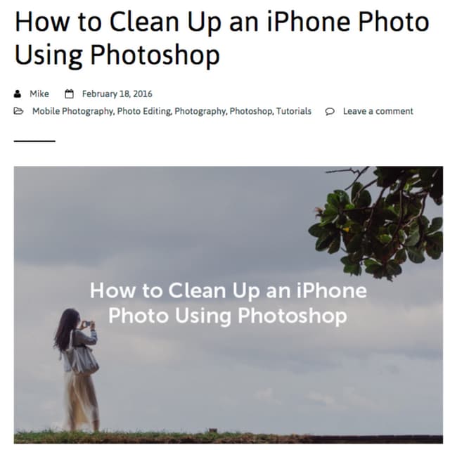 How to Clean up an iPhone Photo Using Photoshop | PDF