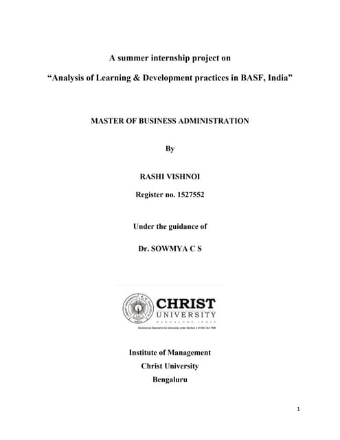 Training & development Suggestions and connclusions | PDF