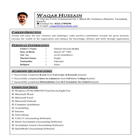 Waqar Hussain CV | PDF