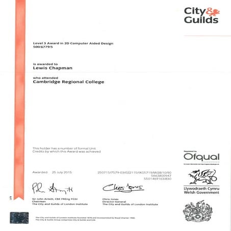 Level 3 CAD & Manufacturing Cert | PDF