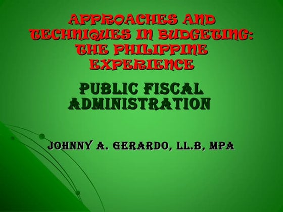 Local government; Financing and Fiscal management | PPT