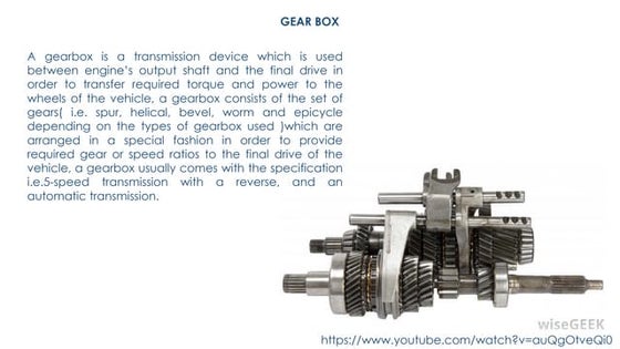 Design of Gear Box | PPTX