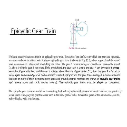 Module 4 gear trains | PPTX