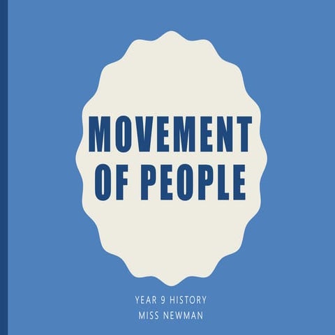 Movement of people to australia pre 1900 | PPTX