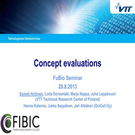 Concept evaluations | PDF