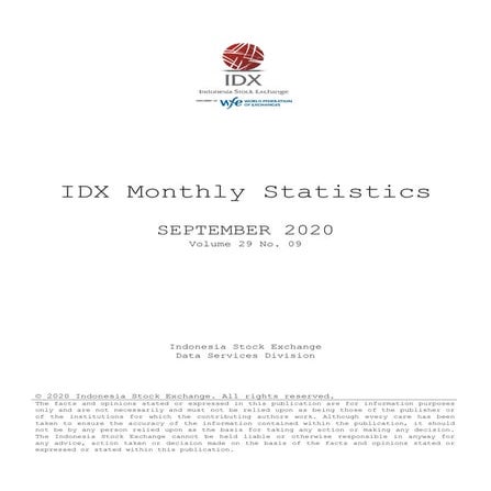 9 idx monthly statistics september 2020 | PDF