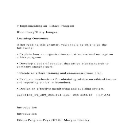 9 Implementing an Ethics ProgramBloombergGetty Images.docx
