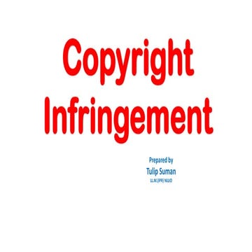 Copyright Infringement PowerPoint presentation | PDF