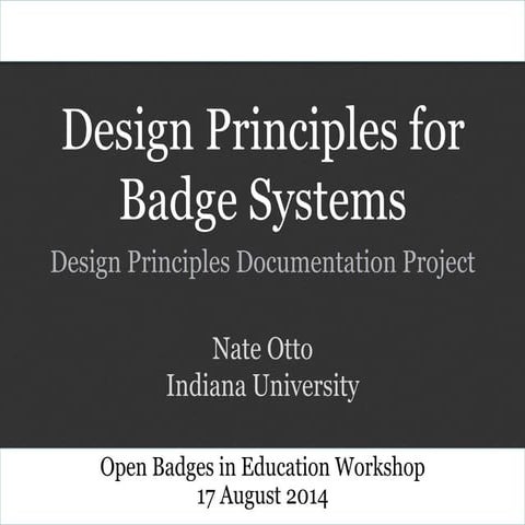 Nate Otto DPD Project Methods Presentation - Open Badges in Education ...