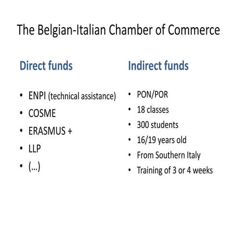 The Belgian-Italian Chamber of Commerce - Matteo Lazzarini, Camera di ...