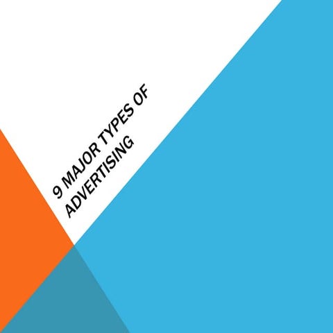 9 Major Types of Advertising | PPT
