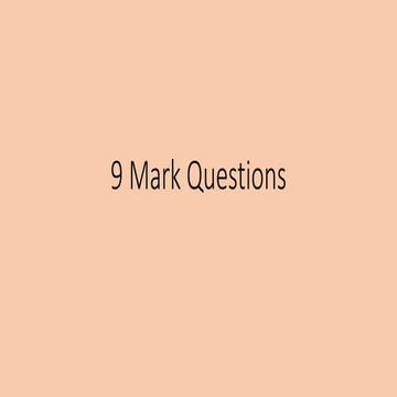 9 mark questions | PPTX