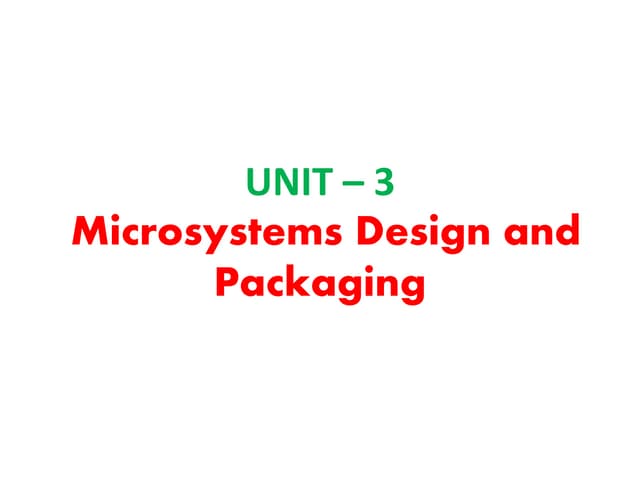 MEMS Packaging | PPTX