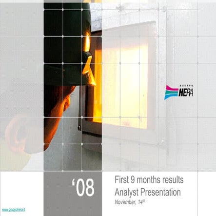 Analyst presentation: Q3 2008 Results | PDF