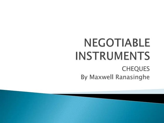 cheques | PPT