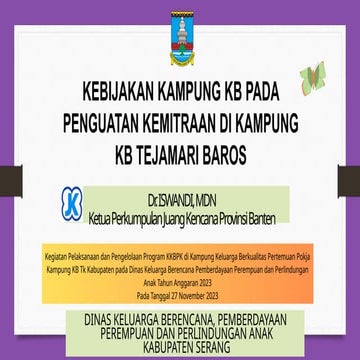 kebijakan program kampung KB pada penguatan kemitraan | PDF