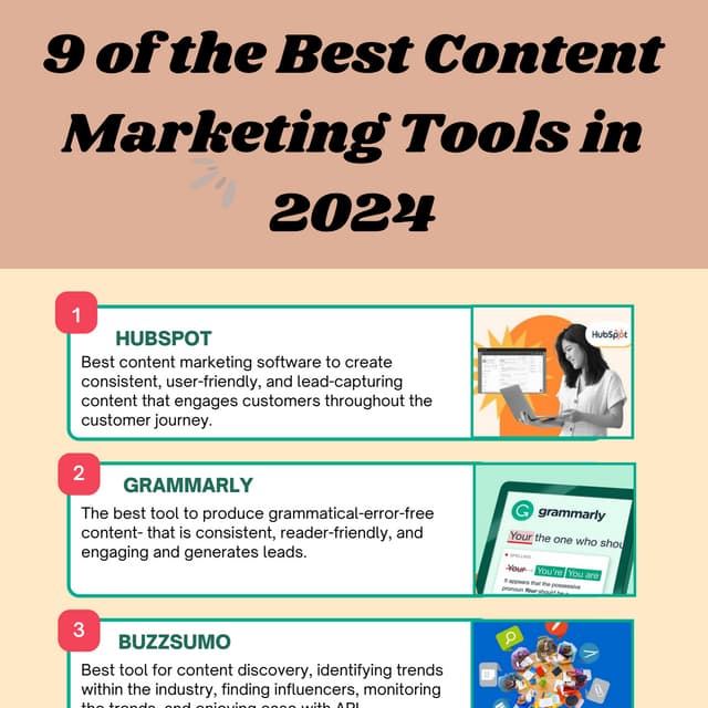 9 of the Best Content Marketing Tools in 2024 | PDF