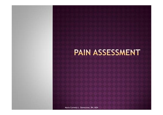 Mnemonic for characteristics of pain | DOCX