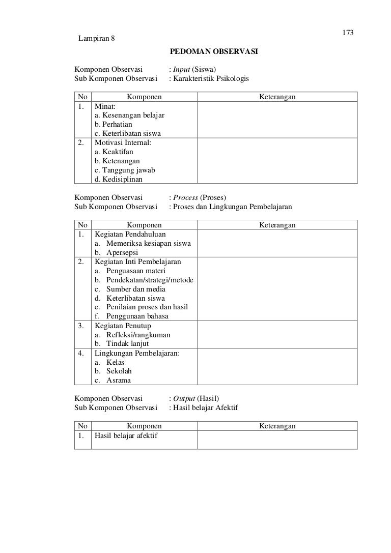 9 pedoman observasi