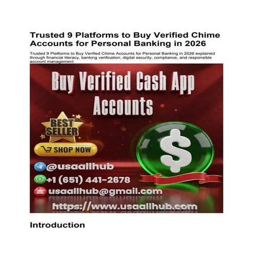 Top 5 Websites to Buy Verified Chime Accounts for Online Banking in ...