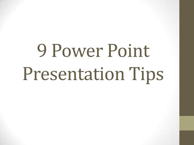 Powerpoint do's & don'ts