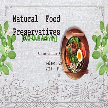natural food preservatives for food preservation | PDF