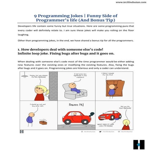 9 Programming Jokes and A Bonus Tip - tecHindustan | PDF