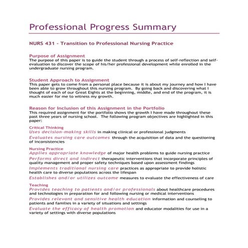 9 Progress Summary | DOCX