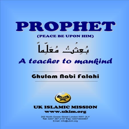 Prophet PBUH As Teacher || Australian Islamic Library || www ...