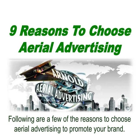5 Major Benefits of Airplane Advertising | PPSX