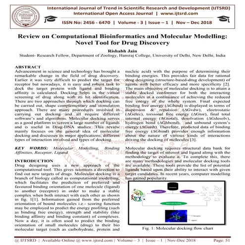 Review on Computational Bioinformatics and Molecular Modelling Novel Tool for Drug Discovery | PDF