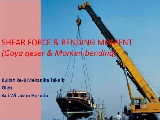 [10] shear force diagram & bending moment diagram | PPTX