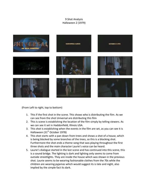 Shooting schedule (high street) | PDF