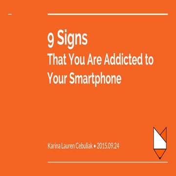 9 signs that you're addicted to your smartphone | PDF
