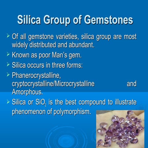 silica group of gemstones | PPT