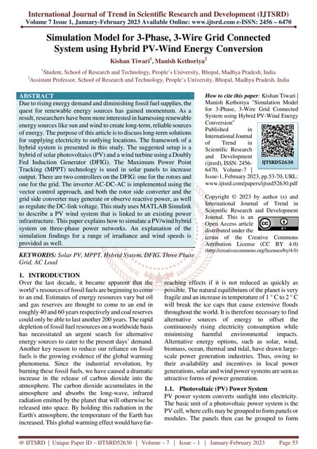 Hybrid Renewable Energy Generation System using Artificial Neural Network (ANN) | PDF