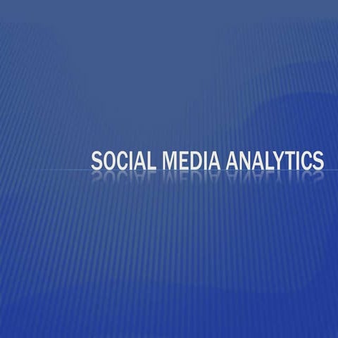 Social media analytics | PPTX