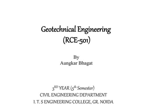 Geotechnical Engineering : Soil classification | DOCX