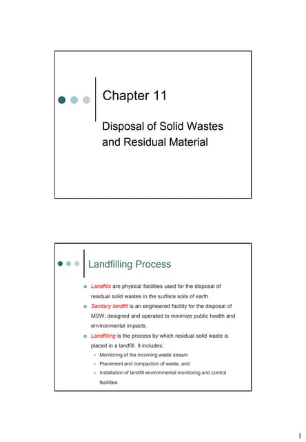 sanitary landfills design operation and management | PPTX