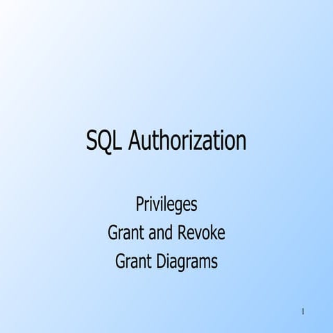 Sql Authorization Ppt 