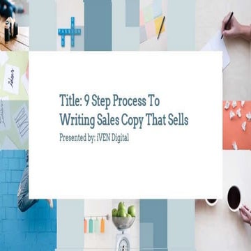 9 step proceess to writing sales copy that sells | PPT