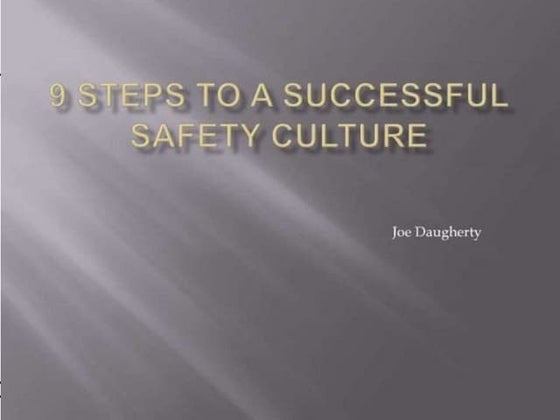 Safety Culture Power Point | PPTX