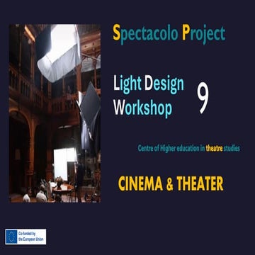 LIGHT DESIGN-Workshop 9-CINEMA & THEATER | PDF