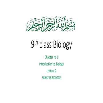 9th class biology lect 2 | PPT