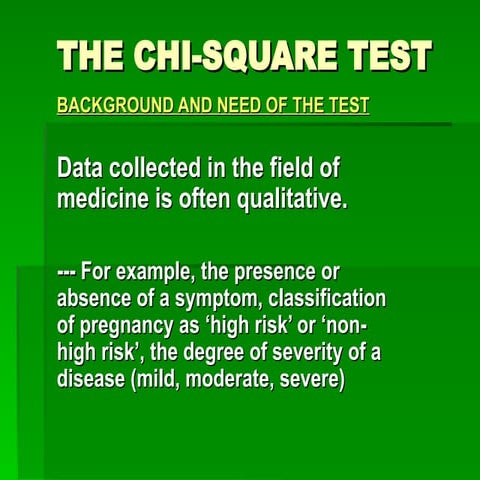 THE CHI-SQUARE TEST IN DEPTH AND WITH EXAMPLES | PPT