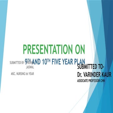 9TH FIVE YEAR PLAN community health nursing .pptx
