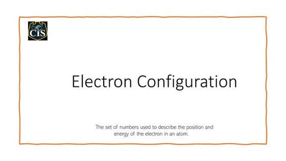Electron configuration cheat sheet | PDF